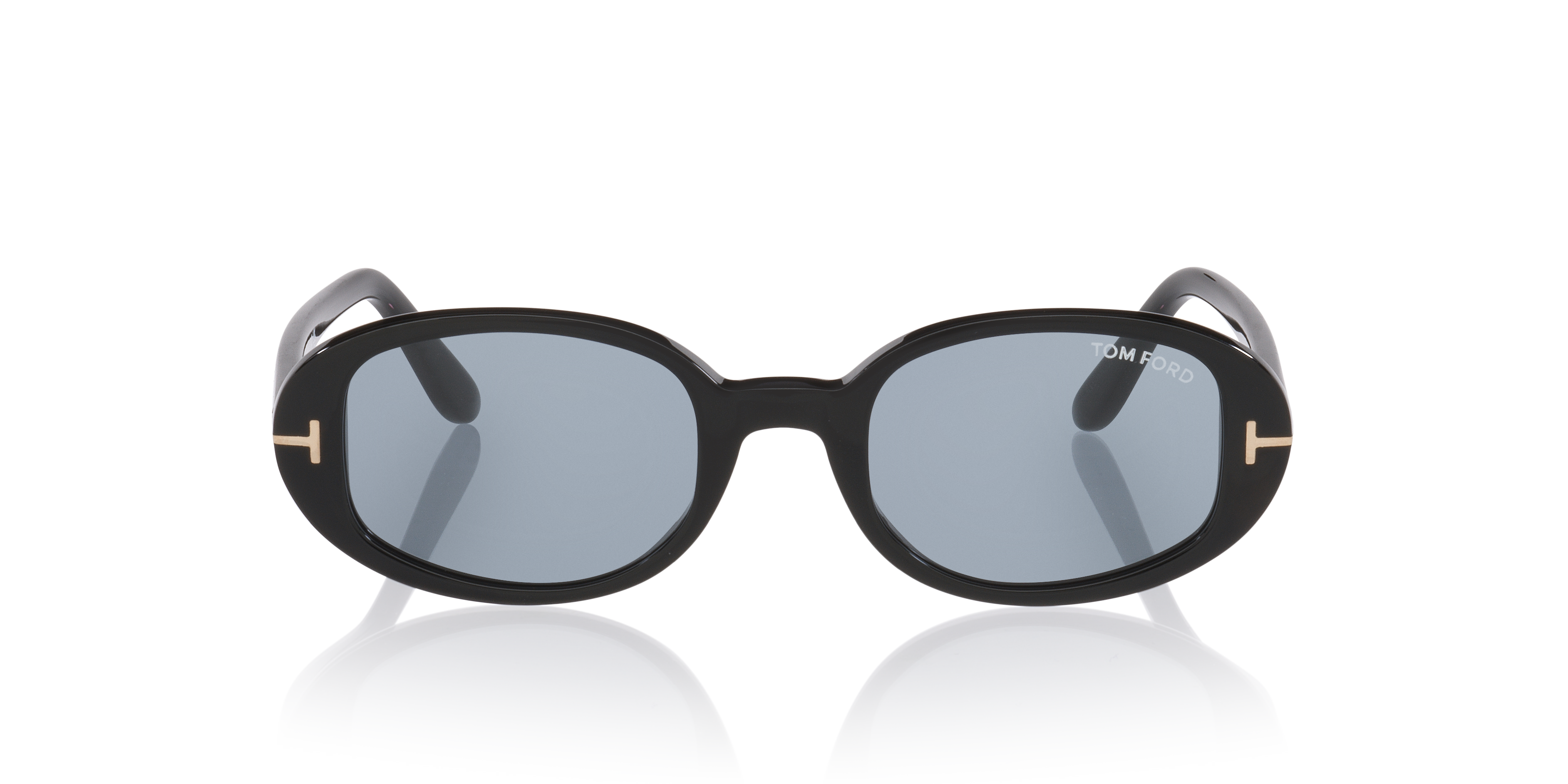 Tom Ford 889214643322 Oval Glänzendes Schwarz Vollrand Sonnenbrillen ...