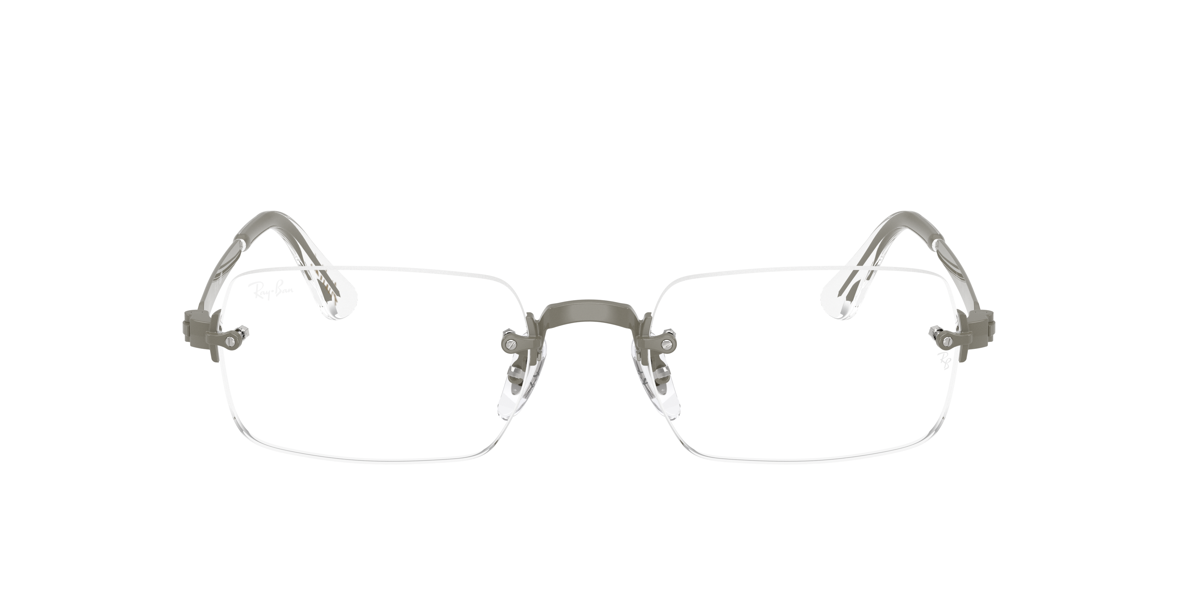 Ray-Ban 8056262905388 Rechteckig Grau Randlos Brillen | Brille24 DE